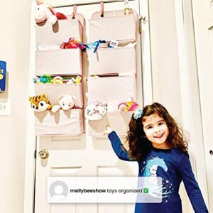 Delta Children 4 Pocket Over The Door Hanging Organizer - 2 Pack, Easy Storage/Organization Solution - Versatile and Accessible in Any Room in the House, Beige