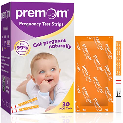 Premom Pregnancy Test Strips- 30 Pack Early Detection Pregnancy Test Kit Powered by Premom Ovulation Predictor iOS and Android APP