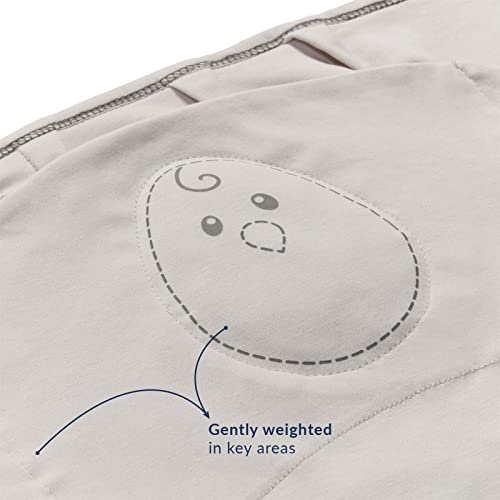 Nested Bean Zen Swaddle® - Gently Weighted Swaddle | Baby 0-6M | TOG 1.5 | 100% Cotton| Prevents startles | Aids Self-Soothing | Exceeds Safety Benchmarks | 2 Sizes in 1| Machine Washable