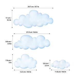 DECOWALL DS-8030 Clouds Kids Wall Stickers Wall Decals Peel and Stick Removable Wall Stickers for Kids Nursery Bedroom Living Room (Small)