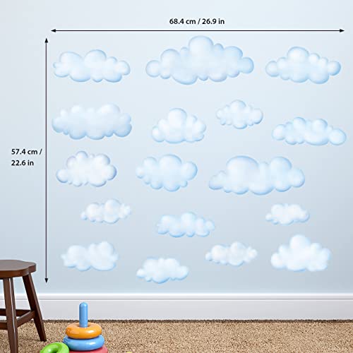 DECOWALL DS-8030 Clouds Kids Wall Stickers Wall Decals Peel and Stick Removable Wall Stickers for Kids Nursery Bedroom Living Room (Small)