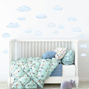 DECOWALL DS-8030 Clouds Kids Wall Stickers Wall Decals Peel and Stick Removable Wall Stickers for Kids Nursery Bedroom Living Room (Small)