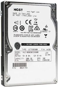 hgst ultrastar c10k600 | huc106030css600 | 0b24153 | 300gb 10k rpm sas 6.0gb/s 64mb cache | 2.5" sff | 512n | enterprise hard disk drive (certified refurbished)