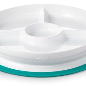 OXO Tot Stick & Stay Suction Divided Plate - Teal