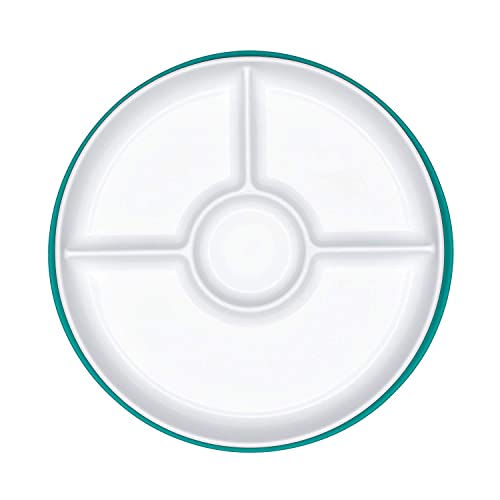 OXO Tot Stick & Stay Suction Divided Plate - Teal