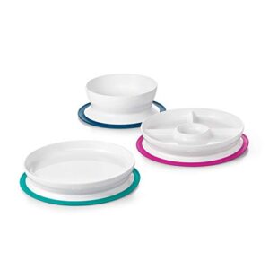 OXO Tot Stick & Stay Suction Divided Plate - Teal