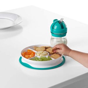 OXO Tot Stick & Stay Suction Divided Plate - Teal