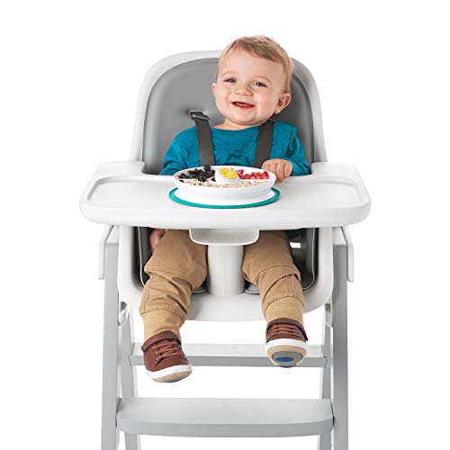 OXO Tot Stick & Stay Suction Divided Plate - Teal