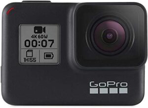 gopro hero7 black — waterproof action camera with touch screen 4k ultra hd video 12mp photos 720p live streaming stabilization