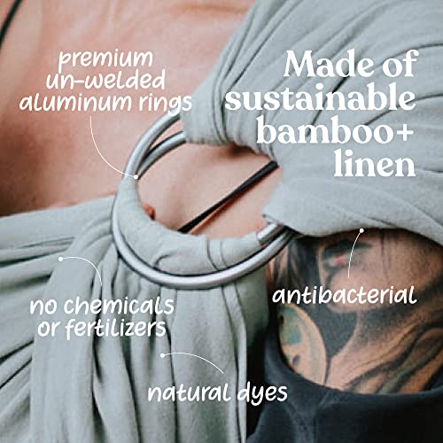 Nalakai Ring Sling Baby Carrier. Eco-Friendly, Soft Bamboo and Linen Baby Sling, Baby Wrap. Comfort, Style, and Giving Back - Carry Your Little One with Love