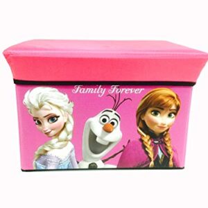 Frozen. Princess Elsa Anna & Olaf Foldable Storage Box & Stool (HOT Pink)