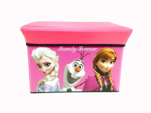 Frozen. Princess Elsa Anna & Olaf Foldable Storage Box & Stool (HOT Pink)