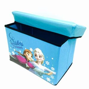 Disney Princess Elsa Anna & Olaf Foldable Storage Box & Stool (BLUE)