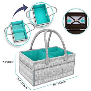 BeeMart Baby Diaper Caddy Car Travel Organizer Portable Large Nursery Storage Bin Shower Gifts Basket for Boy Girl Perfect for Infant Nappy Gift Bag