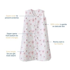 HALO Sleepsack, 100% Cotton Wearable Blanket, Swaddle Transition Sleeping Bag, TOG 0.5, Wildflower Blush, Large