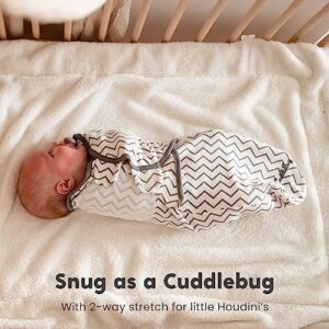 CuddleBug Adjustable Baby Swaddle Blanket & Wrap (Spots & Stripes), Pack of 3 (Small/Medium 0-3 Months Old)