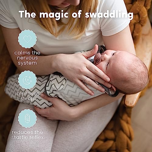 CuddleBug Adjustable Baby Swaddle Blanket & Wrap (Spots & Stripes), Pack of 3 (Small/Medium 0-3 Months Old)