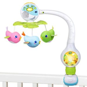 vtech soothing songbirds travel mobile, white