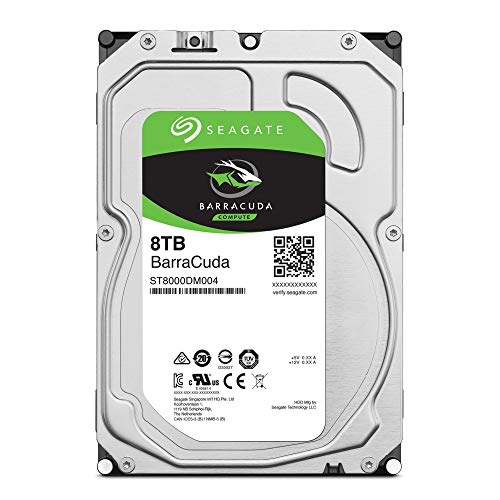 Seagate ST8000DM008 BarraCuda 8TB Internal Hard Drive HDD – 3.5 Inch Sata 6 Gb/s 5400 RPM 256MB Cache for Computer Desktop PC – Frustration Free Packaging (ST8000DM004)