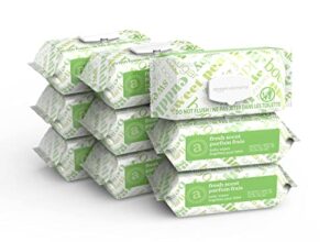 amazon elements baby wipes, fresh scent, white, 810 count (9 packs of 90) (previously 720 count)