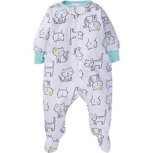 Onesies Brand Baby Girls 4-pack 'N Play Footies Multi And Toddler Sleepers, Cats, 3-6 Months US