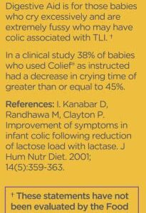 Colief Infant Digestive Aid | Gas Drops for Babies | Natural & Safe Infant Gas Relief | Reduces Baby Colic, Tummy Bloating, Fussing & Crying | 90 Servings | 0.5 Fl Oz