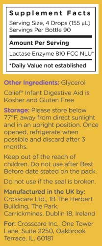 Colief Infant Digestive Aid | Gas Drops for Babies | Natural & Safe Infant Gas Relief | Reduces Baby Colic, Tummy Bloating, Fussing & Crying | 90 Servings | 0.5 Fl Oz