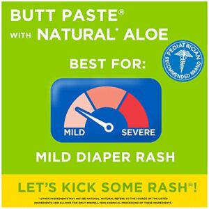 Boudreaux's Butt Paste with Natural* Aloe Diaper Rash Cream, Ointment for Baby, 4 oz Tube, 2 Pack