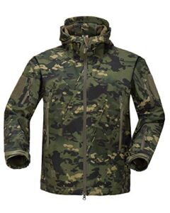 yfnt men's outdoor waterproof soft shell hooded military tactical jackets winter warm fleece jacket coat, us x-large, cn 3x-large, green cp