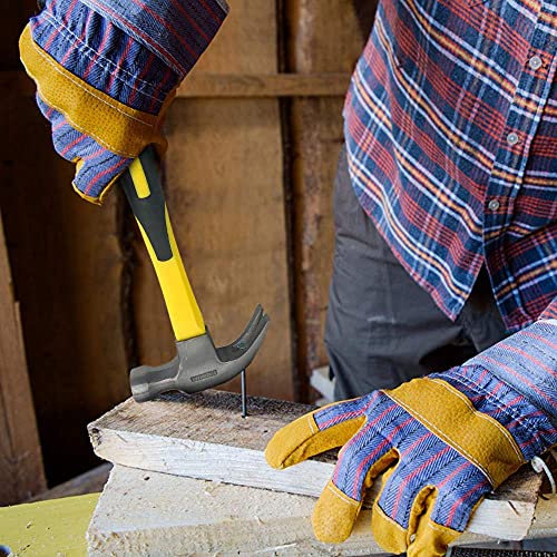 Benchmark - 3 Piece Hammer Set; 16 OZ. Claw Hammer, Tack Hammer; Rubber Mallet (Double SIded); Shock Absorbing Rubber Grips, Durable Fiberglass Handles And Polished Steel Heads