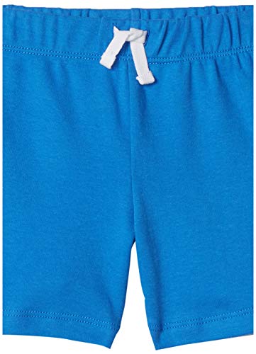 Amazon Essentials Unisex Babies' Cotton Pull-On Shorts, Pack of 3, Blue/Grey, 18 Months