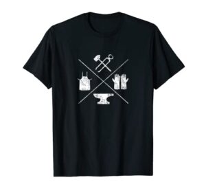 blacksmithy tools blacksmithing forging blacksmith t-shirt