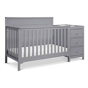 carter's by davinci dakota 4-in-1 crib and changer combo in grey, greenguard gold certified