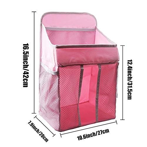 Hanging Baby Diaper Caddy Organizer For Crib Changing Table Or Wall Nursery Organizer Infant Newborn Baby Playard Diaper Organizer Storage Baby Essentials Pink