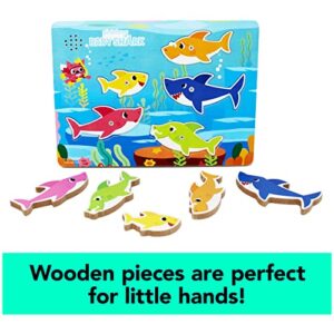 Pinkfong Baby Shark Musical Wood Sound Puzzle- Plays Song Baby Shark Toys Toddler Toys Kids Toys Baby Shark Birthday Decorations for Ages 2+