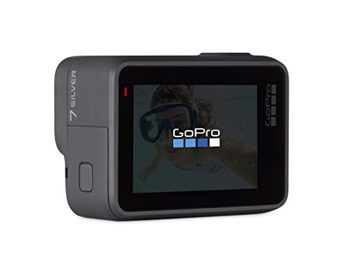 GoPro HERO7 Silver Waterproof Digital Action Camera with Touch Screen 4K HD Video 10MP Photos (Renewed)