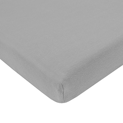 American Baby Company 100% Natural Cotton Value Jersey Knit Fitted Portable/Mini-Crib Sheet, Grey Star/Zigzag, 24" x 38" x 5", Soft Breathable, for Boys and Girls, Pack of 3