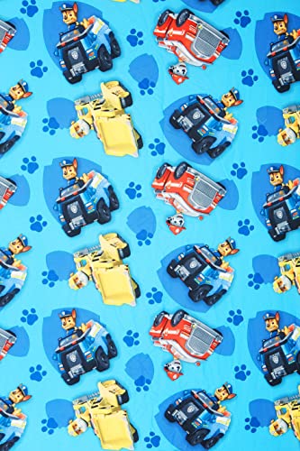 Paw Patrol Calling All Pups 4 Piece Toddler Bedding Set - Includes Quilted Comforter, Fitted Sheet, Top Sheet, and Pillow Case for Boys Bed, Blue