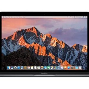 2017 Apple Macbook with 1.2GHz Intel Core m3 (12-inch, 8GB RAM, 256GB SSD Storage) Space Gray (Renewed)