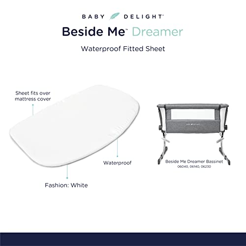 Baby Delight Universal Bassinet Cotton Sheet | Fitted Sheet | White