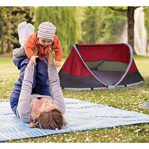 KidCo PeaPod Portable Toddler Travel Bed & Storage Bag, Cranberry (2 Pack)