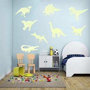 TONIFUL 45 pcs Dinosaurs Luminous Wall Stickers,3D Glow in Dark Dinosaurs Wall Decorative for Baby Children Room Wall Decals