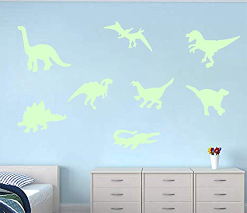 TONIFUL 45 pcs Dinosaurs Luminous Wall Stickers,3D Glow in Dark Dinosaurs Wall Decorative for Baby Children Room Wall Decals