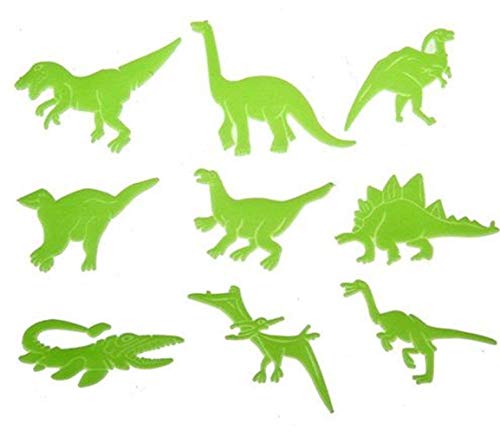 TONIFUL 45 pcs Dinosaurs Luminous Wall Stickers,3D Glow in Dark Dinosaurs Wall Decorative for Baby Children Room Wall Decals