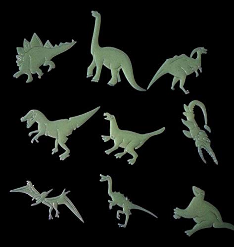 TONIFUL 45 pcs Dinosaurs Luminous Wall Stickers,3D Glow in Dark Dinosaurs Wall Decorative for Baby Children Room Wall Decals