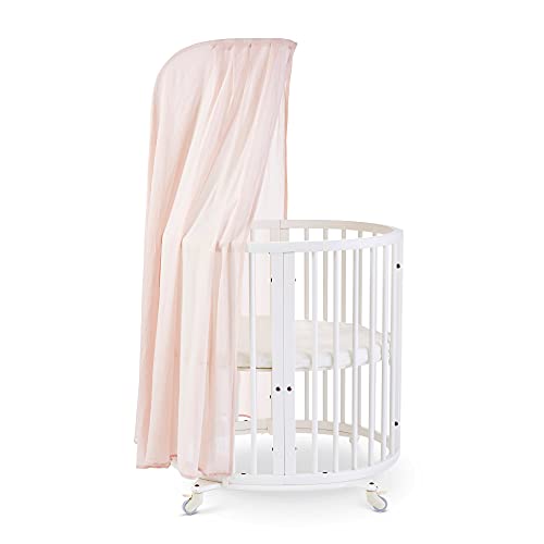 Stokke Sleepi Canopy by Pehr, Blush - Dreamy Crib Canopy Sleepi Mini & Crib/Bed - Available in Numerous Colors - Washable Soft Organic Cotton