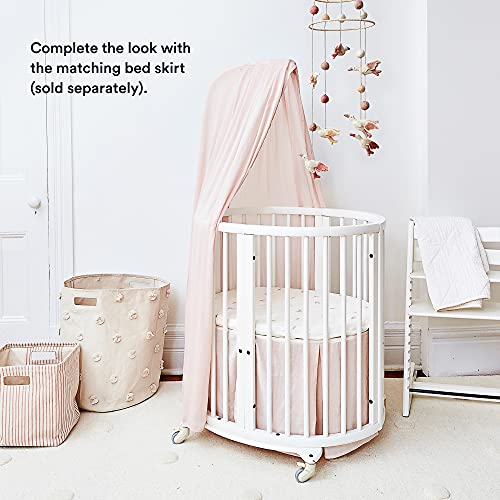 Stokke Sleepi Canopy by Pehr, Blush - Dreamy Crib Canopy Sleepi Mini & Crib/Bed - Available in Numerous Colors - Washable Soft Organic Cotton