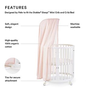 Stokke Sleepi Canopy by Pehr, Blush - Dreamy Crib Canopy Sleepi Mini & Crib/Bed - Available in Numerous Colors - Washable Soft Organic Cotton