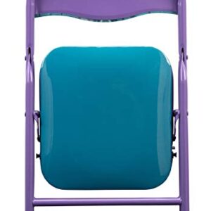 Disney Raya Table & Chair Set – Folding Kids Furniture Table & Chair – Includes Toddler Chair with Non-Skid Rubber Feet & Padded Seat – Sturdy Metal Construction – for Ages 24M+