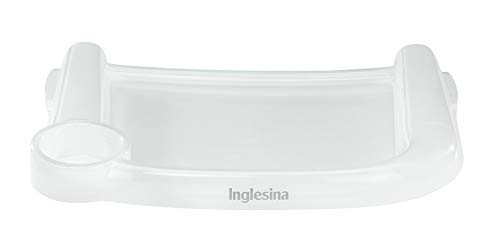 Inglesina Fast Dining Tray Plus, Clip-On Accessory for Fast Table Chair - For Toddlers, Baby and Kids - For Eating, Daycare or Restaurant - Non Slip, Portable, Space Saver and Reusable - Clear Plastic